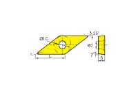 China Precision Designed VCMT CNC Insert with 35° Angle V and 7° Angle C for High Temperature Alloy Cutting for sale