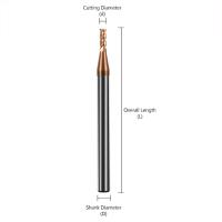 China 4-Flute Tungsten Carbide End Mill with Chip Flute and 55-Degree Flat Cutting Edge for CHISEL TOOL STEEL and CNC Machines for sale