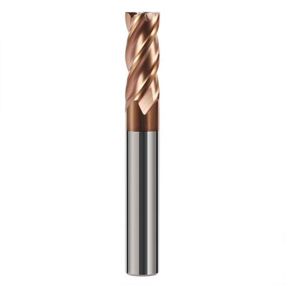 China 0.6um Grain Size Tungsten Carbide End Mill with 1-20mm Cutting Diameter and 55-Degree Deep Groove for CNC Machining for sale