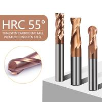 China 0.6um Grain Size Tungsten Carbide End Mill with 1-20mm Cutting Diameter and 55-Degree Deep Groove for CNC Machining for sale