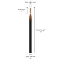 China 0.6um Grain Size Tungsten Carbide End Mill with 1-20mm Cutting Diameter and 55-Degree Deep Groove for CNC Machining for sale