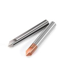 China Tungsten Carbide End Mill with 90° Angle and Chamfer for Flat Shape Machining in Steel and Aluminum Alloy for sale
