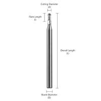 China Tungsten Carbide End Mill with 2-8mm Flute Length, 4mm Shank Diameter, and 50mm Overall Length for Precision Machining for sale