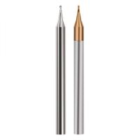 China 2-flute Tungsten Carbide Ball End Mill with Micro Diameter for 60° Angles in Steel and Aluminum for sale