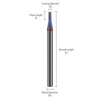 China 4-flute Tungsten Carbide End Mill with nACo4 Coating for Stainless Steel Machining for sale