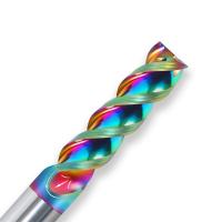 China 3-flute Tungsten Carbide End Mill with 65° U-groove and Fine-grained 0.6um for High-gloss CNC Machining for sale