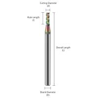 China 3-flute Tungsten Carbide End Mill with 65° U-groove and Fine-grained 0.6um for High-gloss CNC Machining for sale