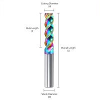 China 3-flute Tungsten Carbide End Mill with 65° U-groove and Fine-grained 0.6um for High-gloss CNC Machining for sale