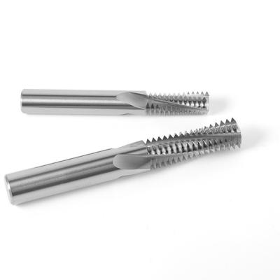 China 65° Full-thread Tungsten Carbide End Mill for M2 to M48 Threading with Single-tooth Design for sale
