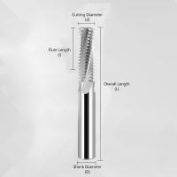 China 65° Full-thread Tungsten Carbide End Mill for M2 to M48 Threading with Single-tooth Design for sale