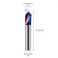 China 65° 2-Flute Chamfering Tool with 90° Angle Tungsten Carbide Milling Cutter for Stainless Steel for sale