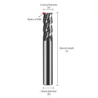 China 35° Helix Angle 0.6um Grain Size 1-12mm Cutting Diameter Tungsten Carbide End Mill for CNC Machining for sale