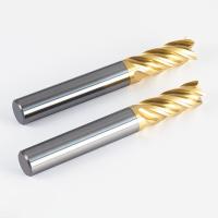 China 70° Hardness HRC 4-Flute Tungsten Carbide End Mill with Alnovz3 Coating Specialized for Stainless Steel CNC Milling Cutter for sale