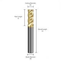 China 70° Hardness HRC 4-Flute Tungsten Carbide End Mill with Alnovz3 Coating Specialized for Stainless Steel CNC Milling Cutter for sale