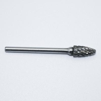 China 10 Pieces of Bright Uncoated Tungsten Carbide Rotary Burr for Stainless Steel with 1/8