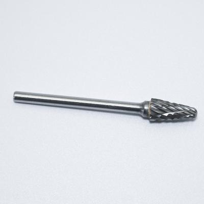 China 3mm Type L High Precision Bright Uncoated Carbide Rotary Burr for Metal Machining for sale
