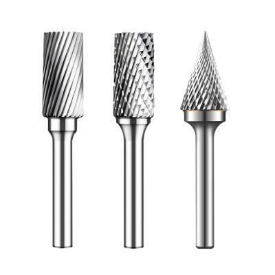 China Tungsten Carbide Burr 1/4 Shank for Metal Deburring 4-25mm Head for sale