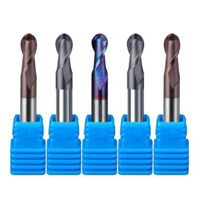 China Carbide Ball Nose End Mill 4 Flute 200mm HRC 45-65 for sale