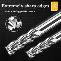 China 1mm Carbide End Mill HRC55 for Aluminum CNC Milling for sale