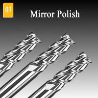 China 1mm Carbide End Mill HRC55 for Aluminum CNC Milling for sale