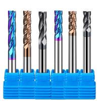 China 4 Flute Carbide End Mill 3mm 8mm for CNC Steel Aluminum HRC 45-65 for sale
