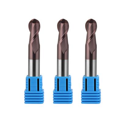 China Carbide Ball Nose End Mill 6mm Flute Diameter HRC55 for CNC for sale
