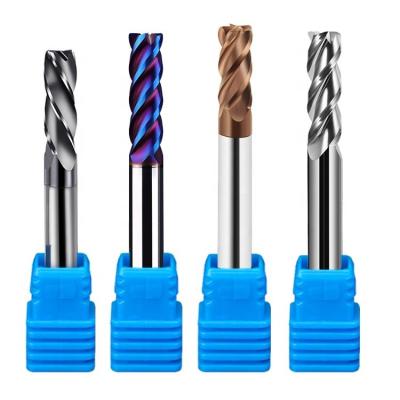 China 4 Flute Carbide End Mill 1-20mm Diameter HRC45-65 for sale