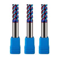 China 4 Flute Carbide End Mill 1-20mm Diameter HRC45-65 for sale