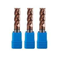 China 4 Flute Carbide End Mill 1-20mm Diameter HRC45-65 for sale