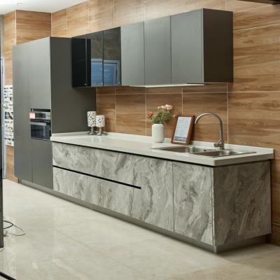 China High End Matt Black Industrial Import Hotel Modular Kitchen Cabinets for sale
