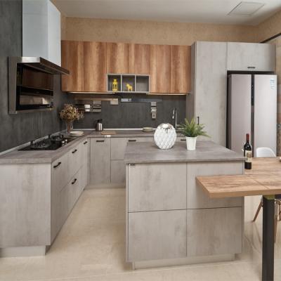 China Modern design waterproof aluminum MDF Modular Kitchen Cabinets for sale