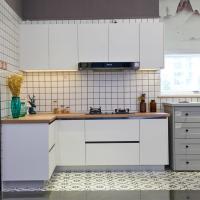 China Cabinet Furniture Interior Design Melamine Finishing Modular Kitchen Cabinets for sale