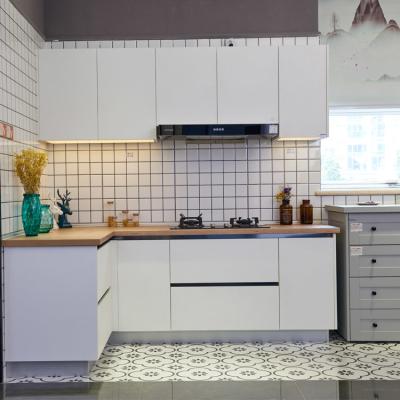China Cabinet Furniture Interior Design Melamine Finishing Modular Kitchen Cabinets for sale