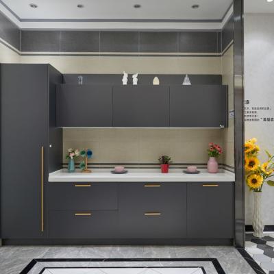 China Modern Design Matte Lacquer Mdf Flat Modular Kitchen Cabinets for sale