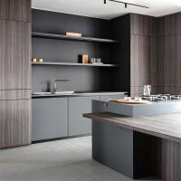 China Luxury Furniture PVC Modern Designs Kitchen Cabinet Sets PVC Kitchen Cabinets for sale