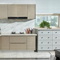 China Free Design China Made High Gloss Lacquer Painting PVC Kitchen Cabinets for sale
