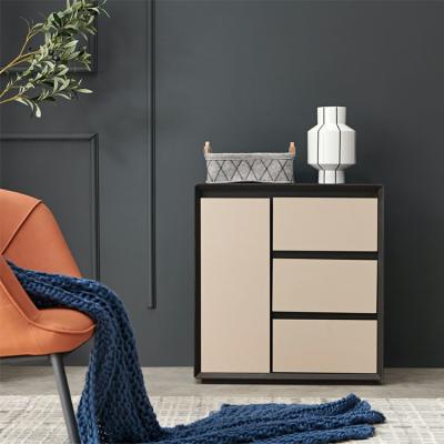 China Wooden Family Room Storage Cabinets E0E1 Rattan 2 Door Cabinet for sale