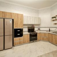 China Customized Furniture OEM ODM PVC Modern Wood Kitchen Cabinets for sale