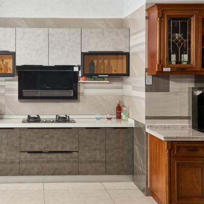 China Melamine PVC Home ODM Solid Wood Modular Kitchen Water Proof for sale