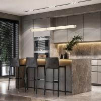 China PVC Laminate Wood Hanging Kitchen Cabinets From Ceiling for sale