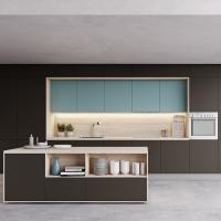 China Modular White PVC Kitchen Cabinet Design For Apartment for sale