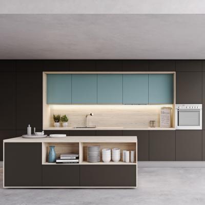 China Modular White PVC Kitchen Cabinet Design For Apartment for sale