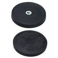 China A3 Steel Case Rubber Coated Magnet Black Rubber Covered Magnets for sale