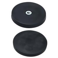 China A3 Steel Case Rubber Coated Magnet Black Rubber Covered Magnets for sale