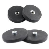 China A3 Steel Case Rubber Coated Magnets Neodymium Customized Size for sale