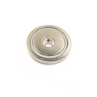 China Neodymium Pot Shaped Magnet Industrial N35 With Nickel Coating for sale