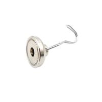 China Nickel Coating Rare Earth Magnet Hooks Axial Powerful For Hanging for sale