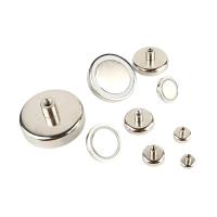China Axial Powerful Fishing Magnets A2 Steel Single Side With Eyebolt for sale
