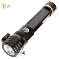 China Safety Guard High Power Led Torch Light With Solar Rechargeable Battery for sale