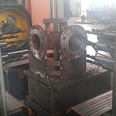 China High-Precision Three-Sided Multi-Hole Drilling Machine for Fire Hydrant Flanges - 460mm Max Drilling, 600mm Processing Length for sale